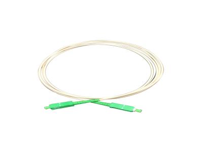 China SC/APC-SC/APC singlemode simplex with beige PVC Jacket cable patch cord for sale