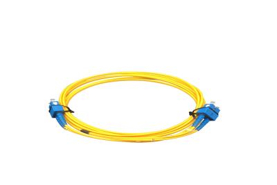 China SC/UPC-SC/UPC singlemode 9125 duplex 2m fiber optic patch cord for sale