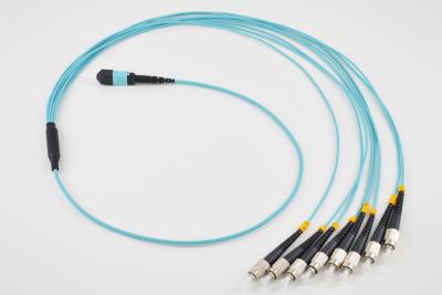 China 8 Cores 3 Meters Optical Patch Cord MPO-FC Connector Type PVC Material for sale
