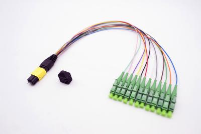 China MPO-LC 12 core Fiber Optic Patch Cord  for Data processing networks for sale