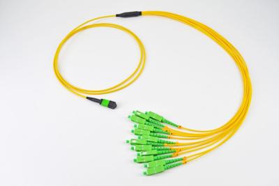China 12 core MPOAPC-SCAPC single mode  Fiber Optic Patch Cord  for Test Equipment for sale