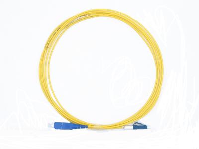 China SC-LC short boots SM 9/125 SX 2.0mm 3M Fiber Optic Patch Cord for Cabling system for sale