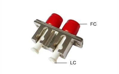 China FC-LC Duplex metal Fiber Optic Adapters Ceramic Sleeve Type For CATV Networks for sale
