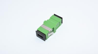 China No-ear green SC/APC simplex singlemode optical fiber adapter for CATV for sale