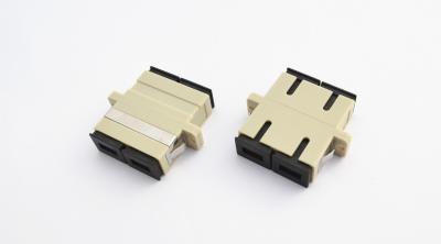 China SC/UPC beige plastic duplex multi-mode adapter fiber optic couplers for sale