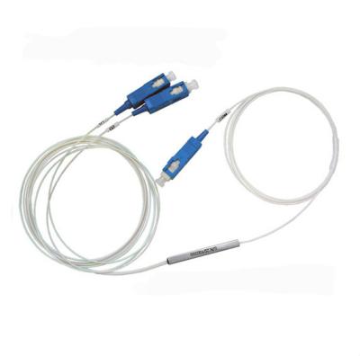 China 1*2 SM Fiber Optic PLC Splitter Low PDL For Optical Signal Distribution for sale