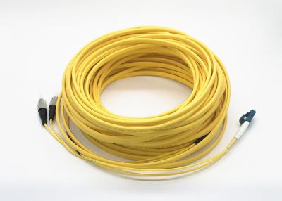 China 25 meters long Single Mode Duplex Ruggedized LC to FC fiber optic patch cord for sale