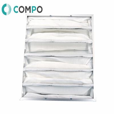 China Air Handling Unit AHU System Bag Air Filters With High Dust Capacity for sale