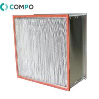 China High Temp Industrial Deep Pleated HEPA Filter H13 H14 With Aluminium Frame for sale