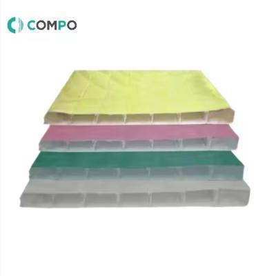 China Medium Efficiency Fiberglass Pocket Filter Media F5 F6 F7 F8 F9 Yellow Pink Green Color for sale