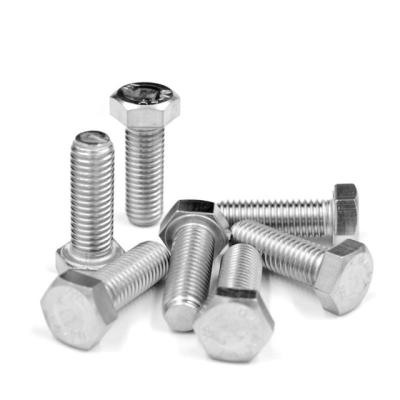 China HEX 304 Stainless Steel Full-Tooth M5M6M8M12M16M20 External Hexagon Bolts Big Head Hex Standard Fastener Screws for sale
