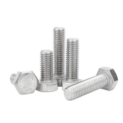 China DIN 933 Stainless Steel Hex Head Bolts 304 Full Threaded Hex Screws DIN933 Stainless Steel Hex Bolts A2-70M3M4M5M6M8 for sale