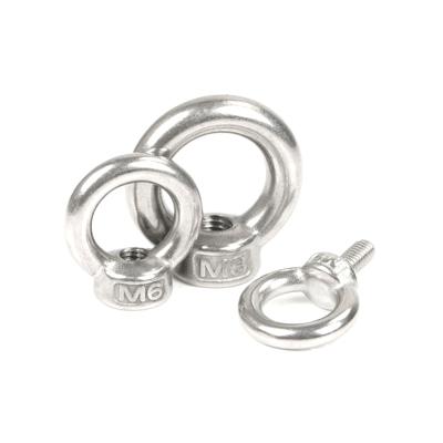 China Chinese heavy industry manufacturer can supply 201 304 stainless steel lifting ring nuts at low price for sale