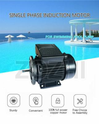 China Swimming Pool Pump Single Phase Induction Motor 1.1kw 1.5 Hp Capacitor Running for sale