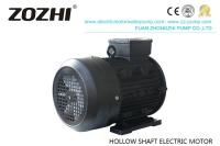 China 220 Volt Horizontal Hollow Shaft Motor 1.5HP 2KW B35 Foot Mount Fully Enclosed for sale