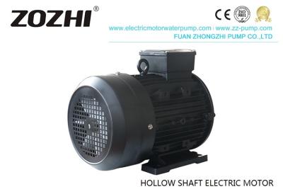 China 220 Volt Horizontal Hollow Shaft Motor 1.5HP 2KW B35 Foot Mount Fully Enclosed for sale