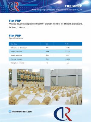 China Flat FRP Central Member / Strength Member Without Bur Crack And Break for sale