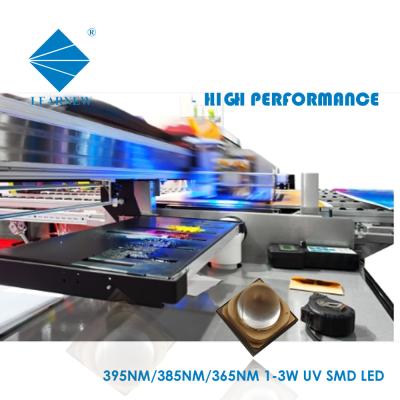China 3838 3535 UVA LED SMD Chip 365nm 405nm 395nm 1-3W 3.4-3.8V For UV Curing Module for sale