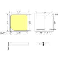 China 395-405nm 1W SMD LED Chips High Lumen Led Chip 120 Degree View Angel for sale