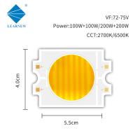 China High CRI 90ra Dual Color LED COB VF 42-45V 200W 200W Warm Cool Bi Color Chip for sale