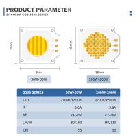 China OEM ODM Wavelength BI Color 72-76V SMD LED Chip Warm White White 3538 200W for sale