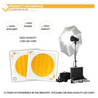 China 50W+50W Dimmable COB 2700k+6500k Chip 28*28mm 1400mA Ra95 High Power LED Diode for Downlight/wash Lights for sale