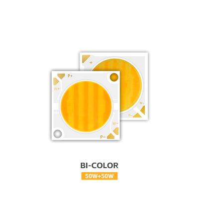 China COB LED Chip 2800k / 6500k CCT High CRI RA95 COB LED Chips R21mm 40W+40W 100-110lm/w 1.1A 36-38V for Stage Lights for sale