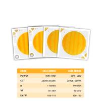 China COB LED Chip 2800k / 6500k CCT High CRI RA95 COB LED Chips R21mm 40W+40W 100-110lm/w 1.1A 36-38V for Stage Lights for sale