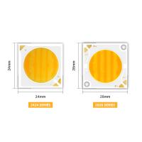 China COB LED Chip 2800k / 6500k CCT High CRI RA95 COB LED Chips R21mm 40W+40W 100-110lm/w 1.1A 36-38V for Stage Lights for sale