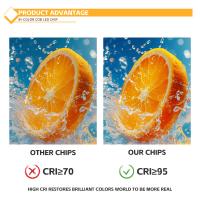 China COB LED Chip 2800k / 6500k CCT High CRI RA95 COB LED Chips R21mm 40W+40W 100-110lm/w 1.1A 36-38V for Stage Lights for sale