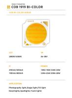 China Factory Customization High Power Photo Lamp Bi Color 18W 24W 25W 30W 1919 Cob Led Chip for sale