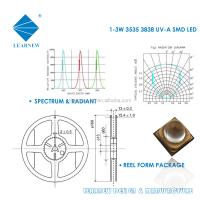 China 3W 405nm UVA LED Chip 3.8x3.8mm for UV Curing and Printing for sale