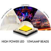 China High Power SMD LED Chip 10W 5050 with 3000mA Max Current 5.0*5.0mm Size and 120lm/W Efficiency for City Lighting for sale