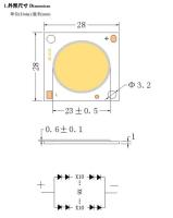China High CRI 95 97 98 LED COB Chip for Photography Light with Dimmable Function for sale