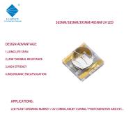 China High Brightness UV LED Chip with 60° Viewing Angle and 10000 Working Hours for Printing Curing for sale
