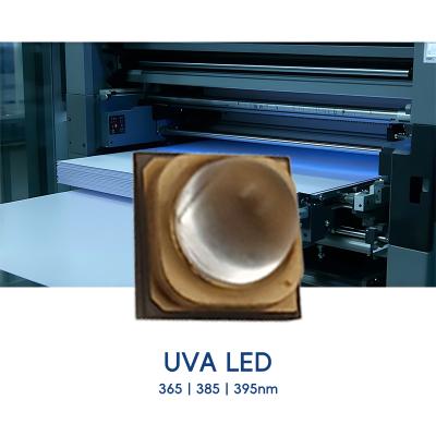 China 3W 365nm 3838 SMD 700mA 3V 60DEG UV UVA LED Diode Flexo Printing 385nm 60DEG 395nm LED Chip Curing 810-1500mW 3D Printer for sale