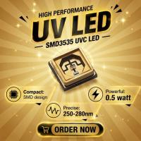China High Reliability UV LED Chips (Ingan Material) for Sterilization/Curing/Sensing Customizable Wavelengths 70 Lm/W 90 CRI 0.5W for sale