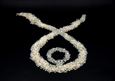 China Food Grade Recycled PET Pellets White Color Rpet Pellets Recycled Plastic Material for sale