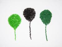 China Fiber Grade Recycled PET Resin With IV0.55-0.7 Green Color GRS Certified for sale
