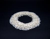 China Odourless Recycled PET Chips White Granule Recycled Plastic 100% Recycled Raw Material for sale