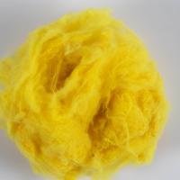 China Yellow 100% Recycled PET Polyester Staple Yarn Fiber for sale