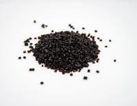 China Black Color RPET Granules Recycled Fiber Grade Semi Dull Recycled Pellets for sale