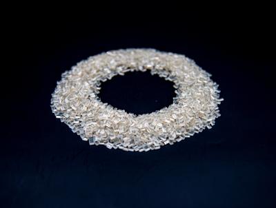 China IVY Recycled PET Pellets For ISBM Bottles With IV0.77-0.89 White Color for sale