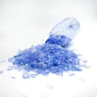 China Scrap PET Bottle Flake RPET Flakes Plastic Blue Recycled Pet Flakes for sale