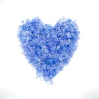 China Blue Color PET Bottle Flakes Recycled 3A Grade For Bottle Making for sale