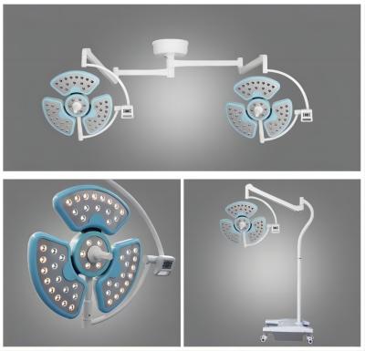 China EXPERT-LED720/720 3 Petal Surgical Shadowless Lamp with 180,000 Lux Illuminance and 40,000 Hour LED Life for sale