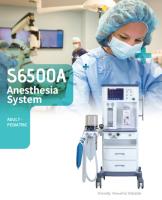 China S6500A Adult Pediatric Anesthesia Machine 20-1500mL Tidal Volume Ventilator for sale