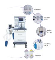 China S6100A Anesthesia Ventilator Machine 10.4 Inch TFT LCD Adult Pediatric ICU for sale
