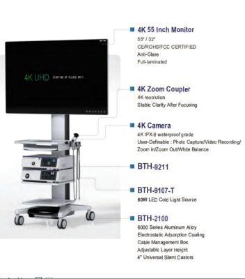 China BTH-9211 IPX8 4K UHD Medical Endoscope Camera System 3840x2160 7 Inch Touch Screen for sale
