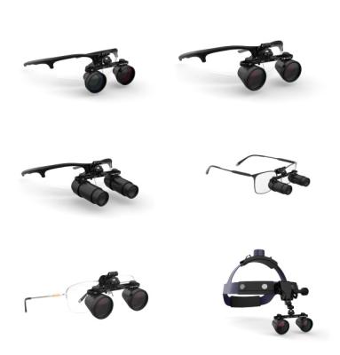 China Ergonomic Dental Binocular Loupes 2.5X-3.5X Adjustable Surgical Loupes with LED Headlight for sale